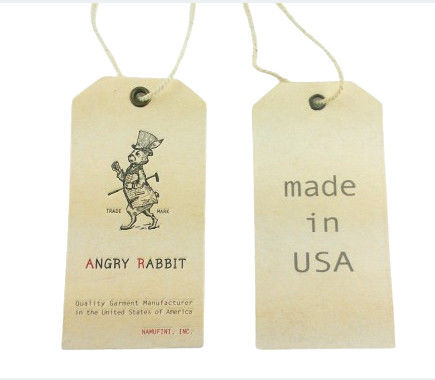 Eco Friendly Brown Hang Tag Tag Custom Kraft Paper Tags สําหรับสติ๊กของ ...